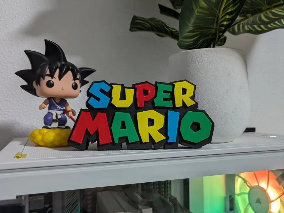 Super Mario Sign / logo by Jotasct - MakerWorld