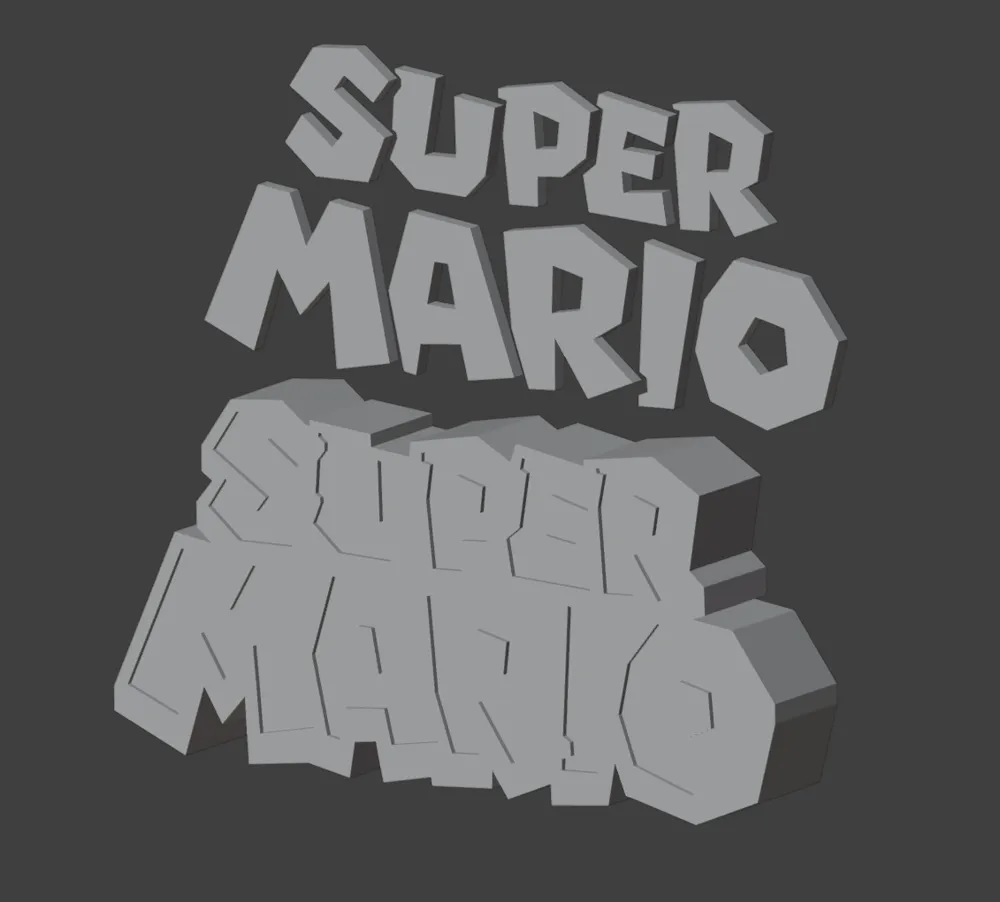 Super Mario Sign/Logo (NO AMS/AMS) by Jotasct - MakerWorld
