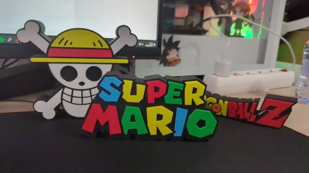Super Mario Sign/Logo (NO AMS/AMS) - Free 3D Print Model - MakerWorld
