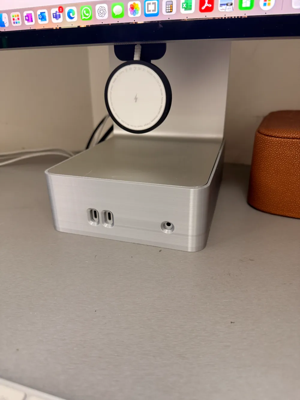 MagSafe Under-Monitor Phone Holder - Free 3D Print Model - MakerWorld