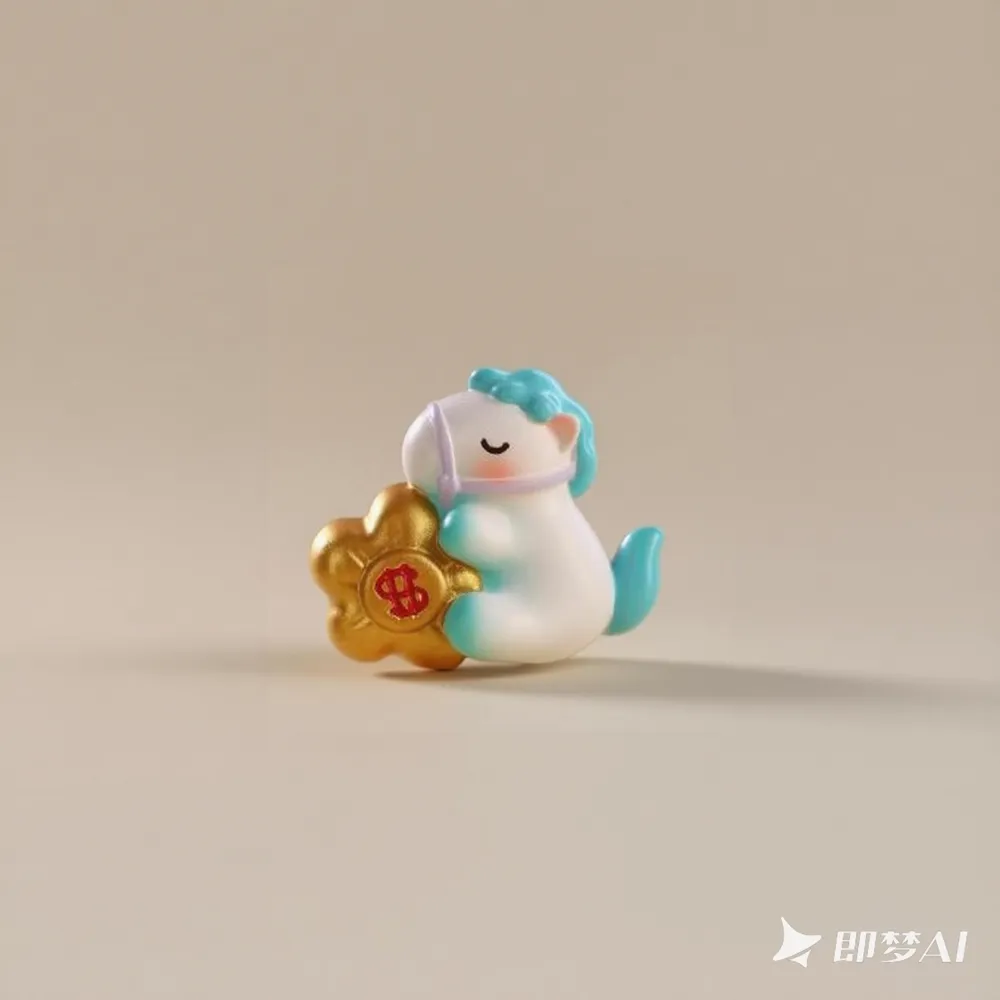 Glücksbringer zum Jahr des Pferdes: 'Sofortiger Reichtum' Dekofigur (Ma ...