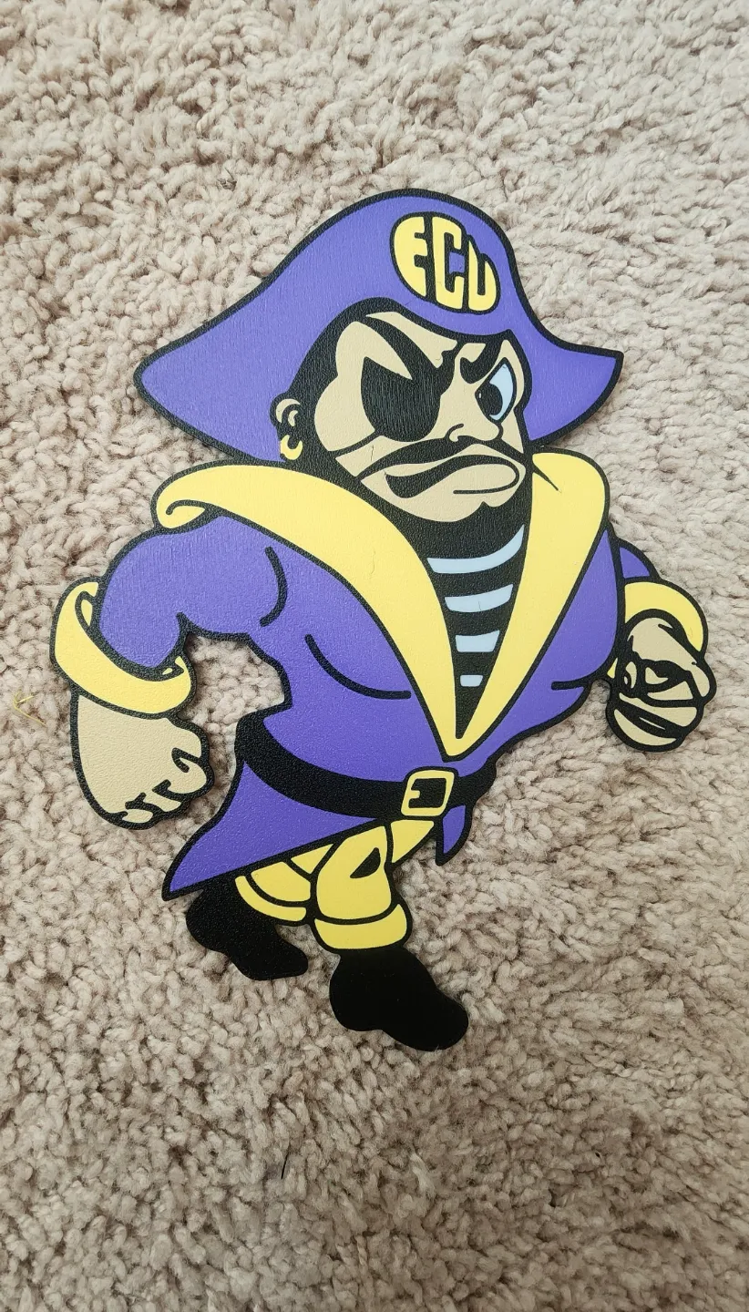 Pee Dee the Pirate - ECU Mascot - 5 Colors by Mech3D - MakerWorld