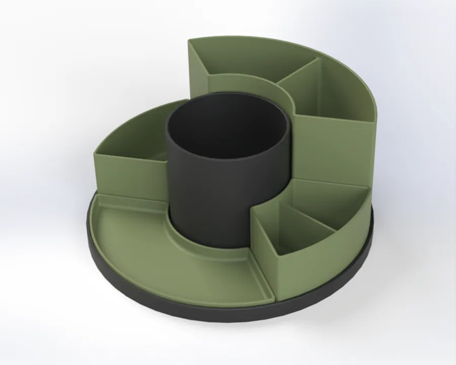 Round Desk Organizer - Free 3D Print Model - MakerWorld