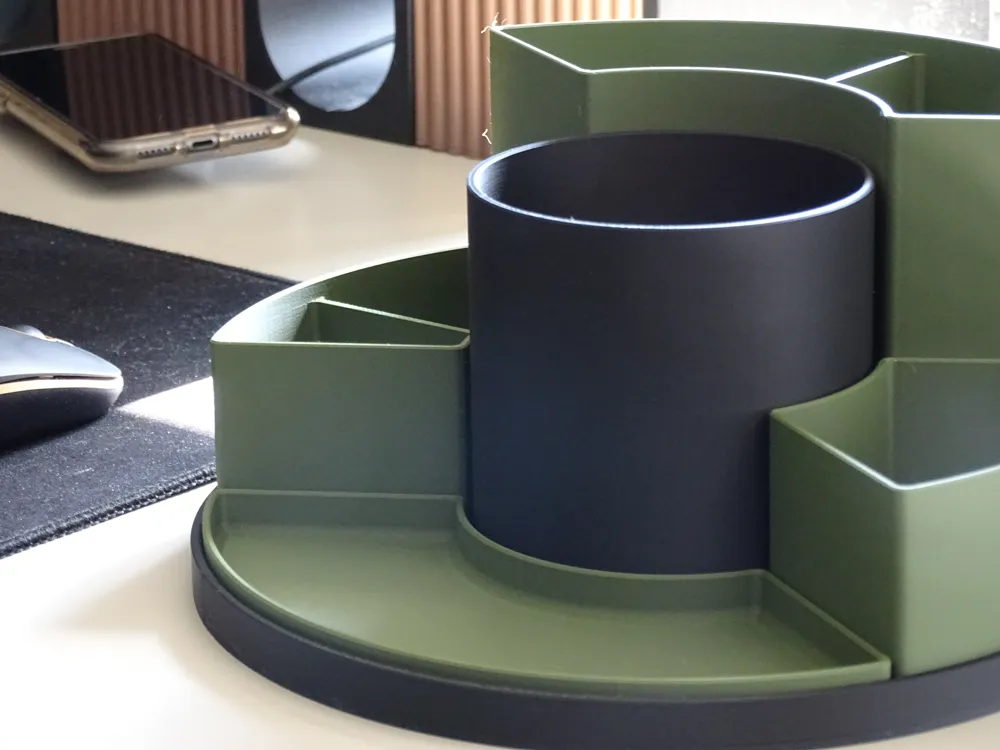 Round Desk Organizer - Free 3D Print Model - MakerWorld