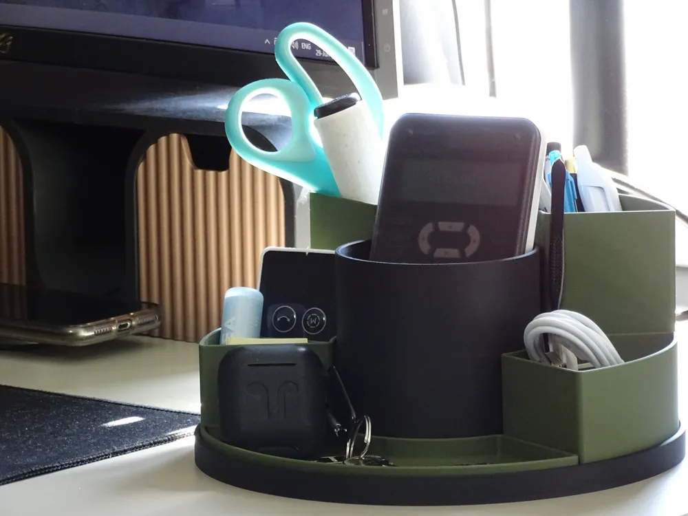 Round Desk Organizer - Free 3D Print Model - MakerWorld