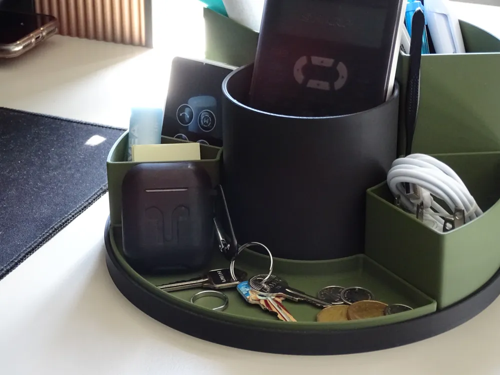 Round Desk Organizer - Free 3D Print Model - MakerWorld