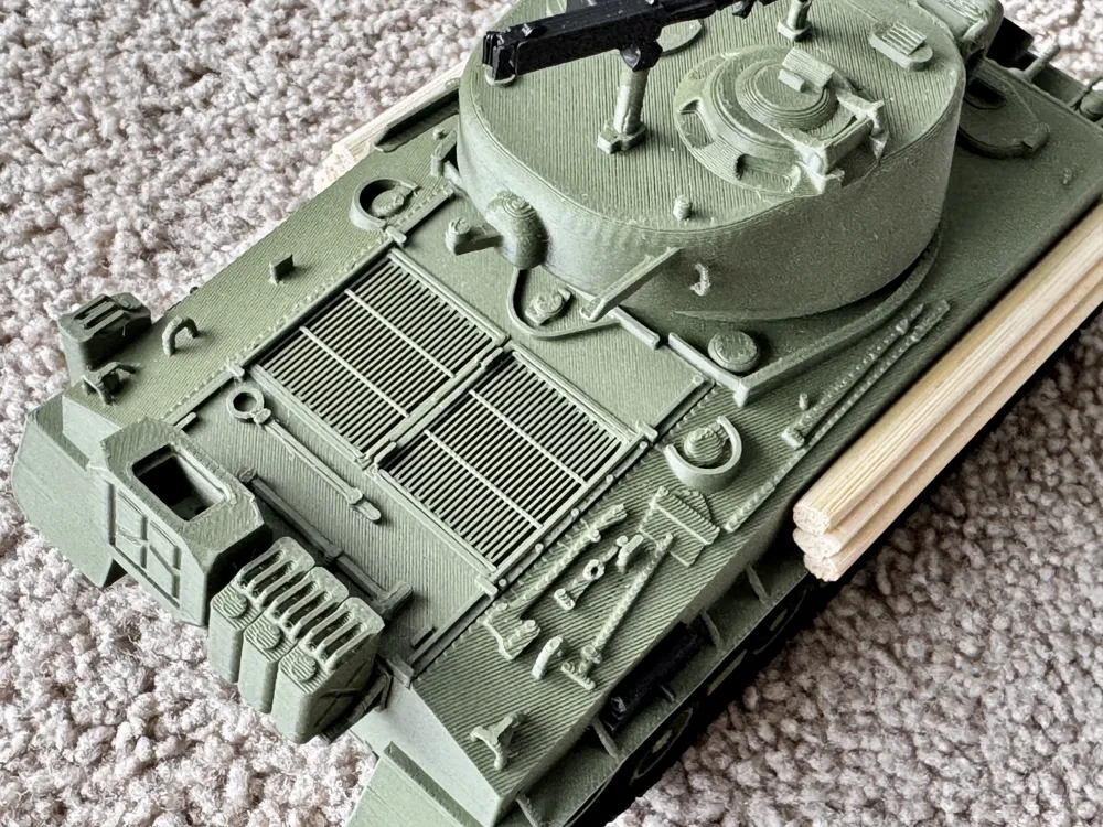 M4A3E8 Sherman FURY Medium Tank USA 1:35 Scale - Free 3D Print Model ...