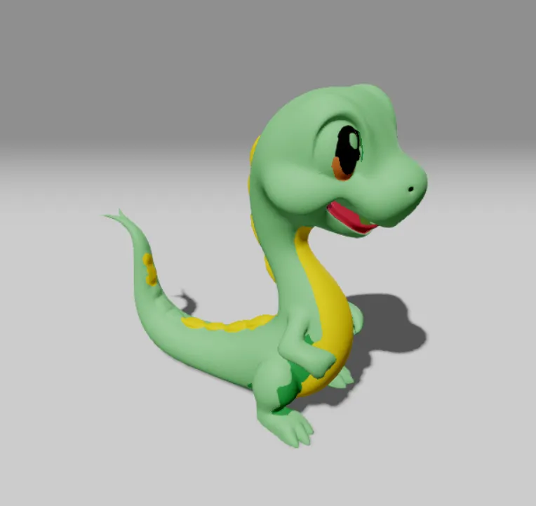 Cute Dinosaur Model - Free 3D Print Model - MakerWorld