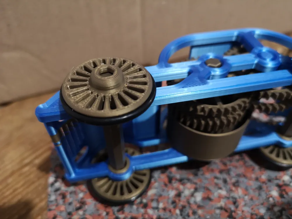 Simple spring car - 100% 3D - Free 3D Print Model - MakerWorld