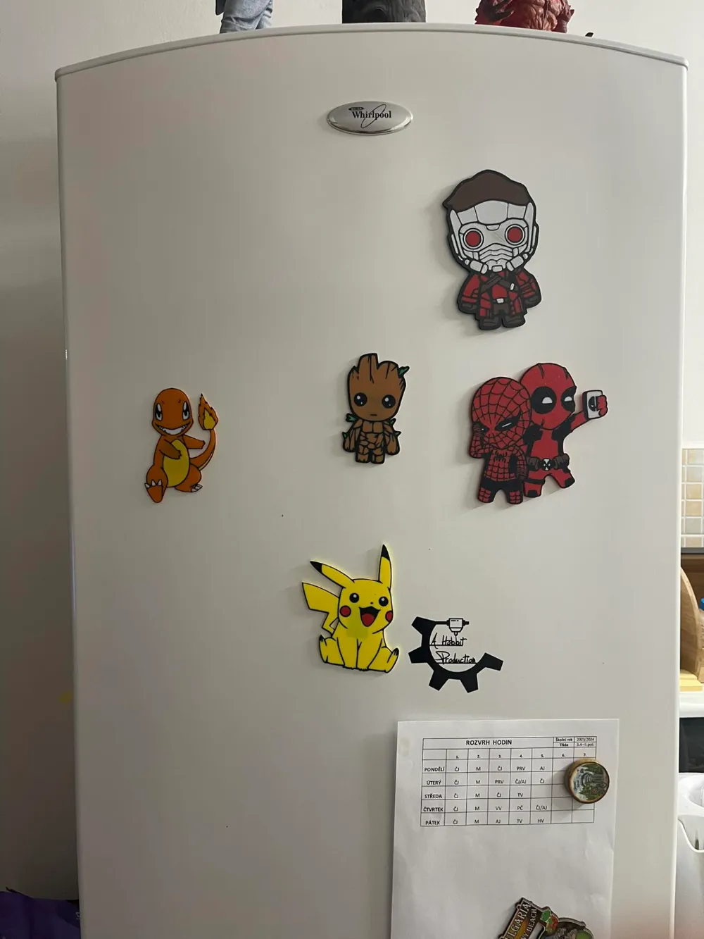 fridge magnet deadpool spiderman by Kubíno - MakerWorld