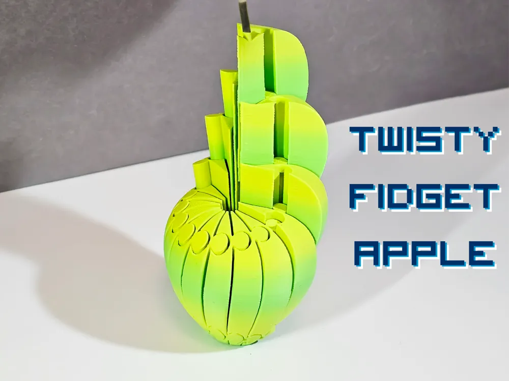 Twisty Fidget Apple (Print in place) - Free 3D Print Model - MakerWorld