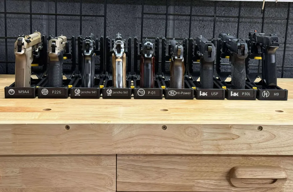 Modular Pistol Rack (2.0) - Gun Make/Model Plates by RobDrivesCars ...