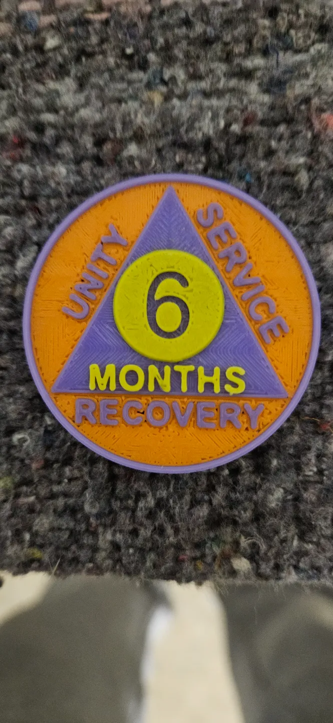 6 Months Sobriety Chip by op4dave - MakerWorld