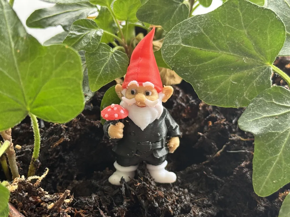 Mini Garden Gnome for Planters by popsMakerWorld: Download Free 3D Models
