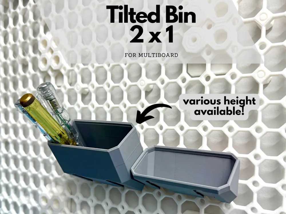 Tilted Bins for Multiboard - 2x1 (various heights) by CY MakerWorld ...