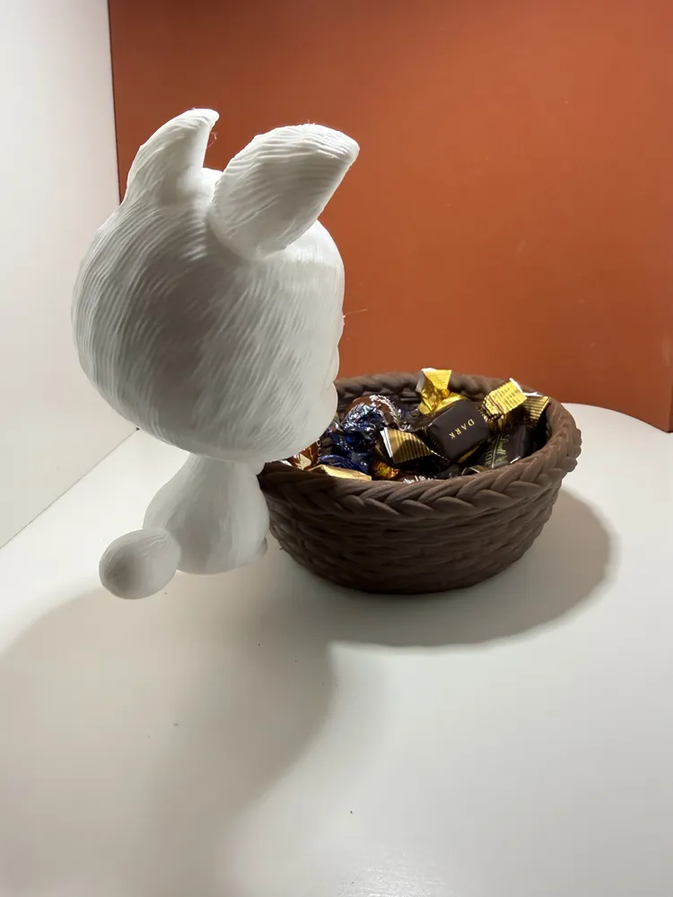 Cute Bunny Easter Basket – Easter Basket - Free 3D Print Model - MakerWorld