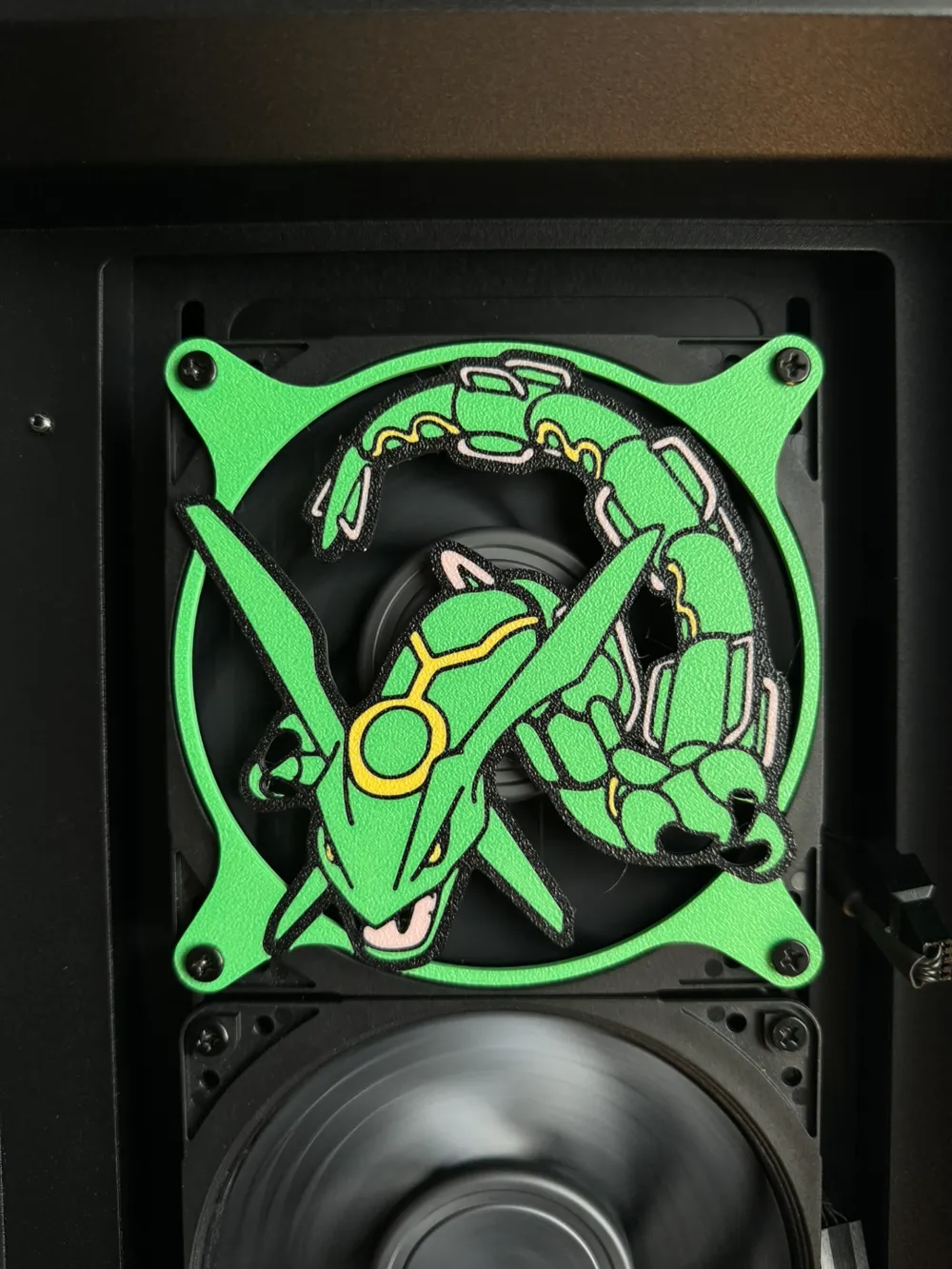 Rayquaza PC Fan Cover 120mm (4 colors/one AMS) - Free 3D Print Model ...