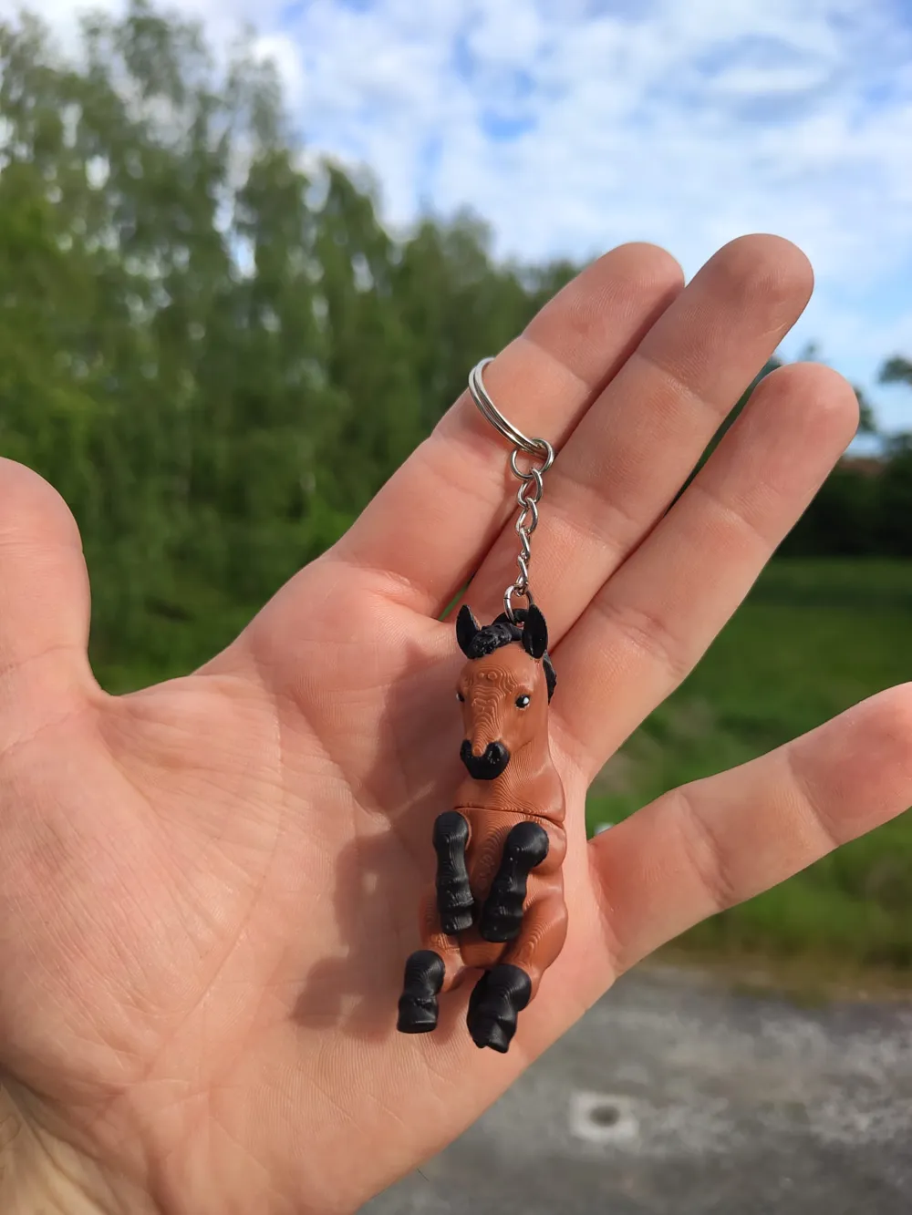 Cute Horse Keychain – Articulated Pony Flexi Toy - Free 3D Print Model ...