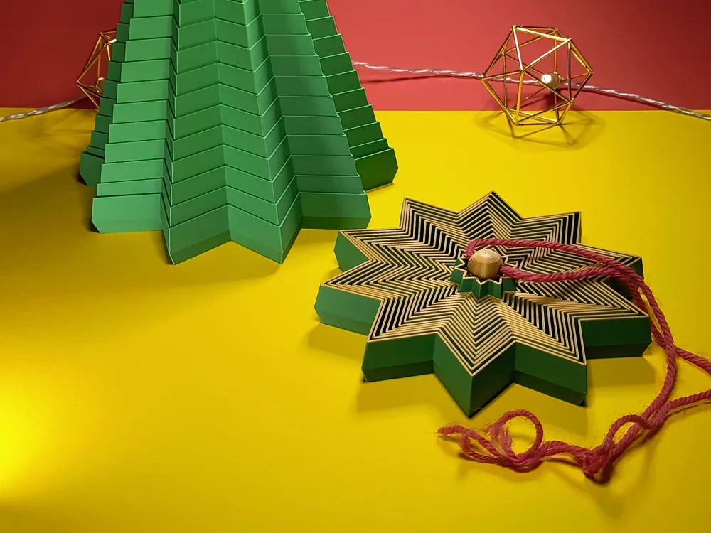 Pop Up Christmas Tree Fidget Ornament - Free 3D Print Model - MakerWorld