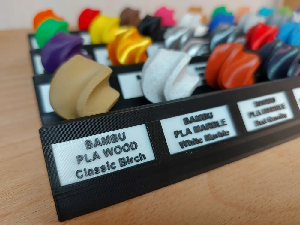Bambu Style Filament Swatches Samples - Skadis by Savy_Maker MakerWorld ...