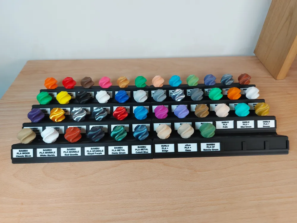 Bambu Style Filament Swatches Samples - Skadis by Savy_Maker MakerWorld ...