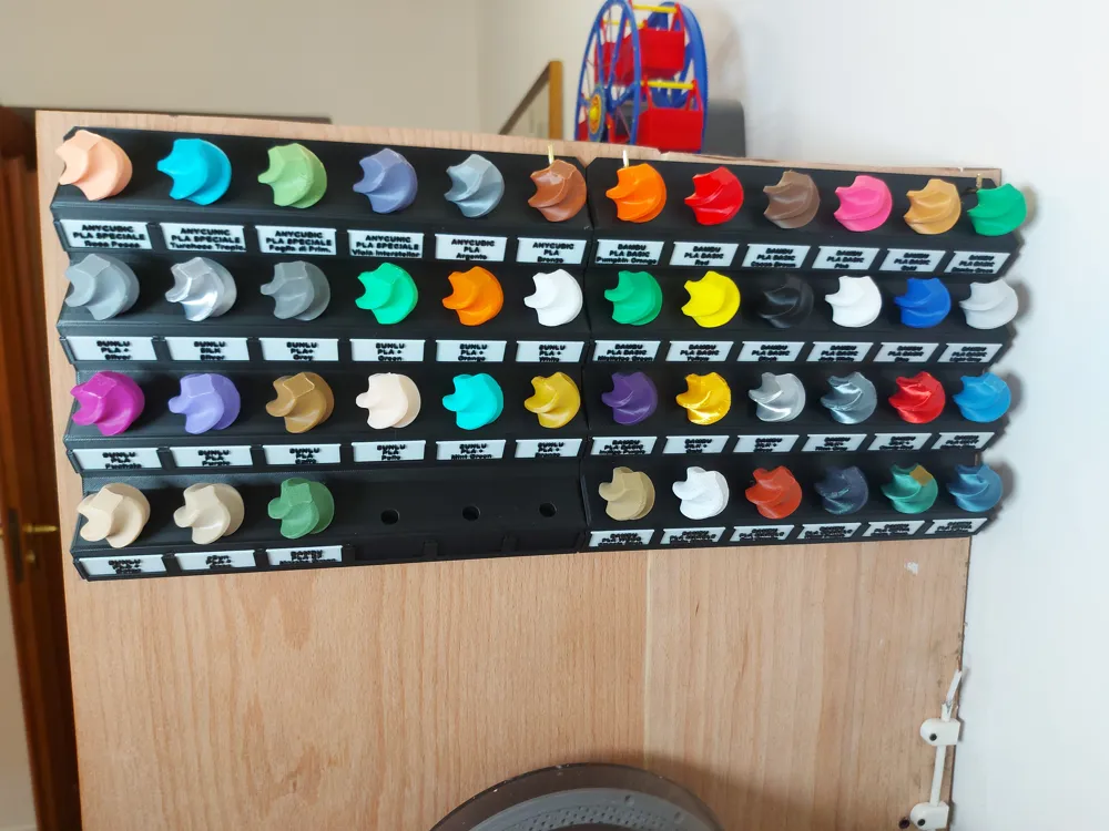 Bambu Style Filament Swatches Samples - Skadis by Savy_Maker MakerWorld ...