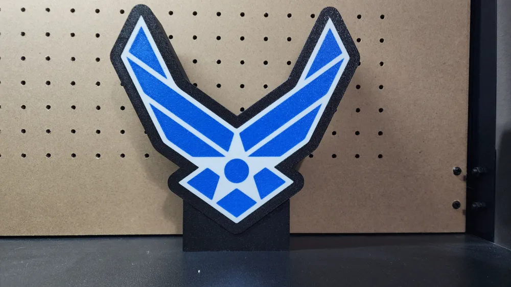 US Air Force Logo with Optional Stand by MayHem - MakerWorld