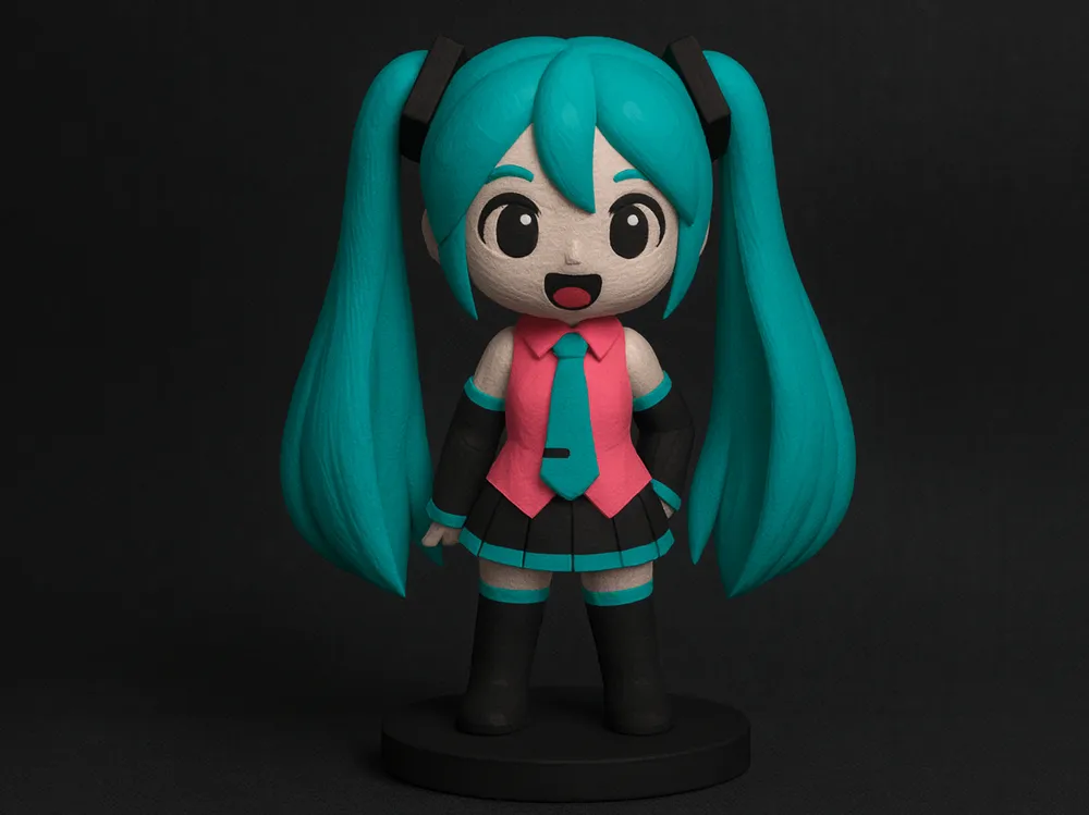 Hatsune Miku Figurine | AMS & Single Color - Free 3D Print Model ...