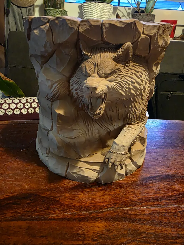Wolf Planter Flowerpot - Free 3D Print Model - MakerWorld