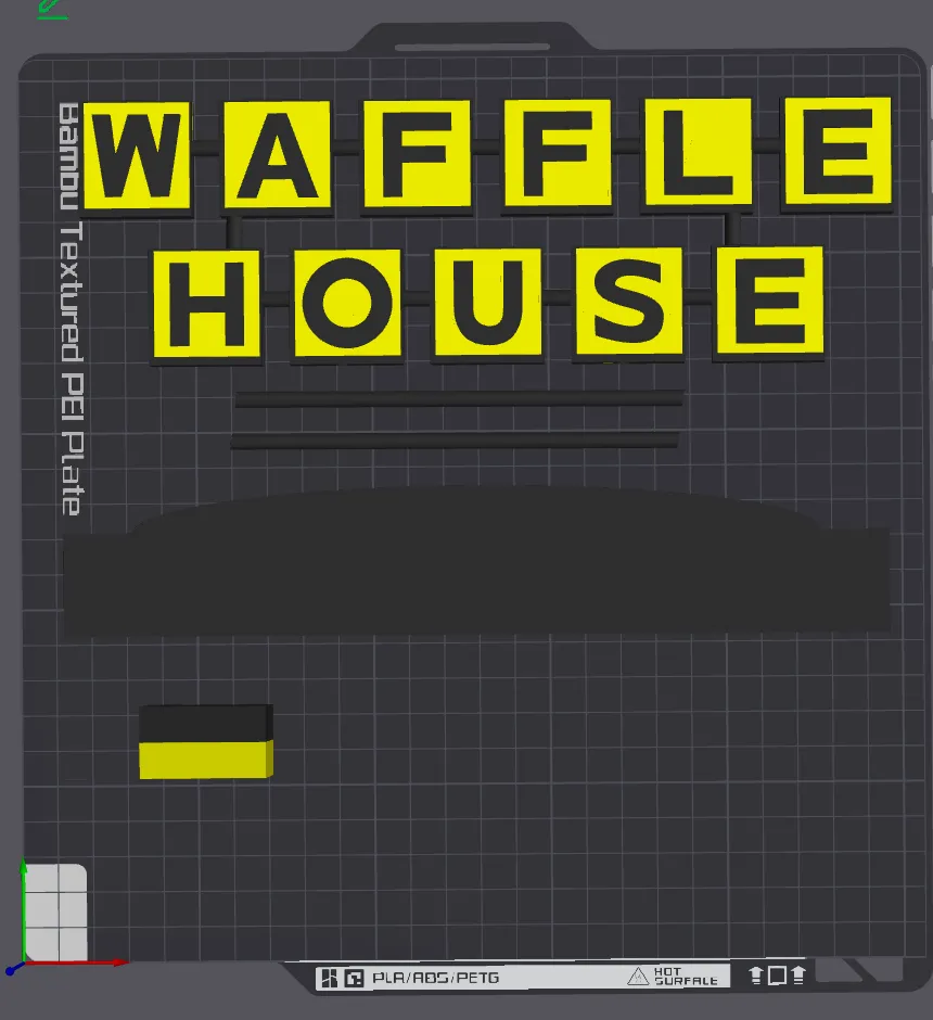 Waffle House Signage by tst4eko MakerWorld: Download Free 3D Models