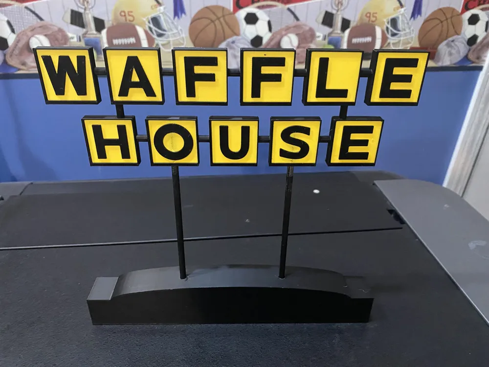 Waffle House Signage by tst4ekoMakerWorld: Download Free 3D Models