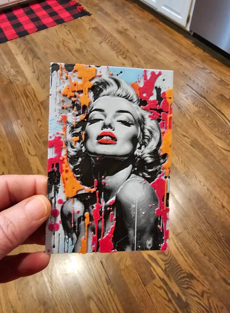 Marilyn Paint Splatter Hueforge P1S by user_3139020907 - MakerWorld