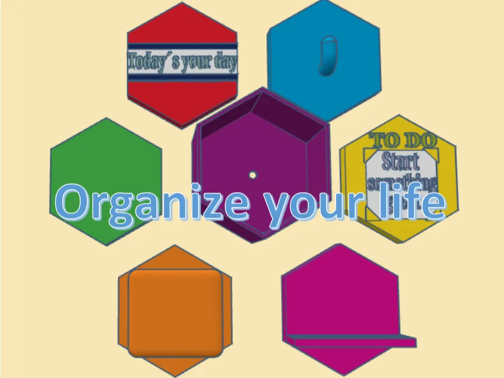 Hexagon organizer - Free 3D Print Model - MakerWorld