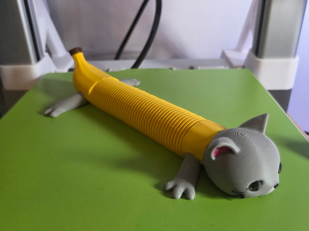 Flexi Hybrid-Lab Cat-Banana - Free 3D Print Model - MakerWorld