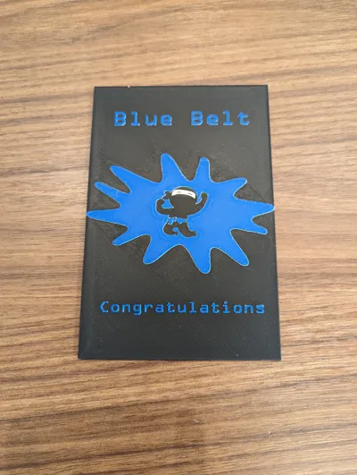 Code Ninjas/Martial Arts Blue Belt Plaque by moezium - MakerWorld