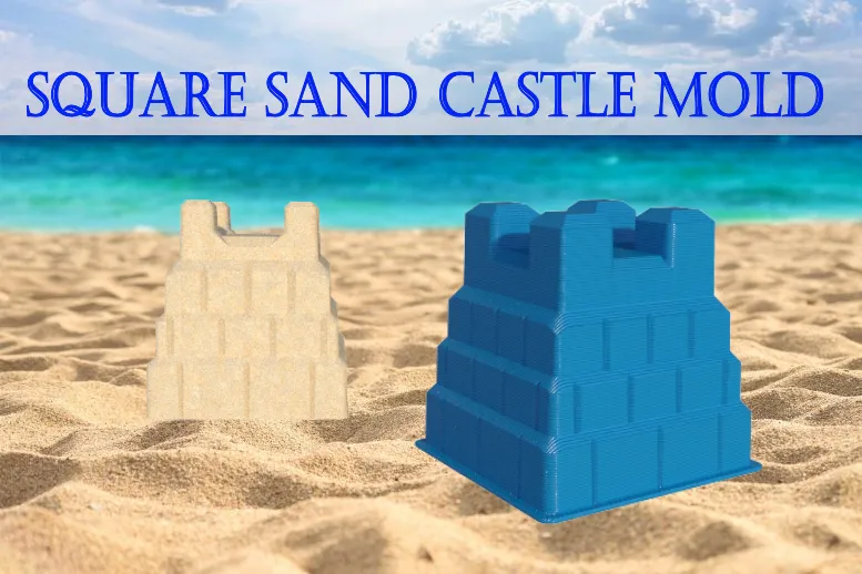 Square sand castle mold by Frddy dddy - MakerWorld