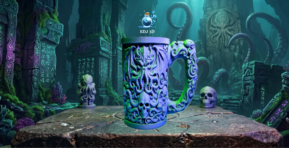Call of Cthulhu - DnD Themed Tankard Can Koozie - Free 3D Print Model ...