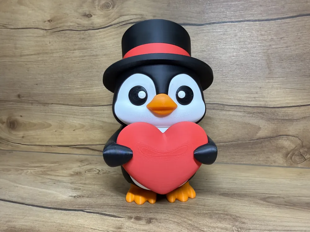 Valentine's Day Penguin multipart no AMS - Free 3D Print Model - MakerWorld