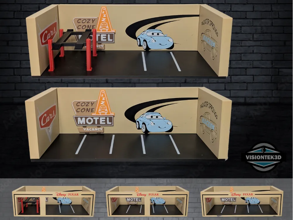 Disney Cars Cozy Cone Motel 1:64 Garage Diorama by Kevin MakerWorld ...