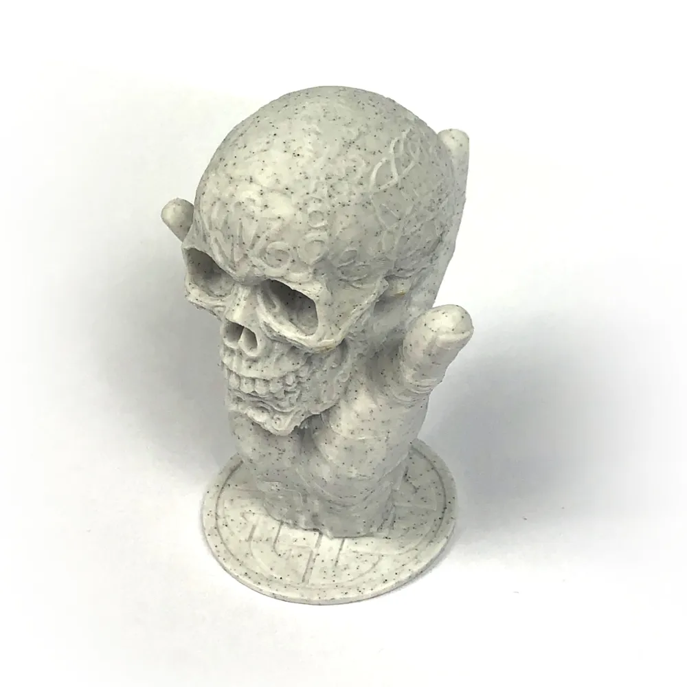 Zombie hand with skull candle holder by stefanobaraldo1 - MakerWorld