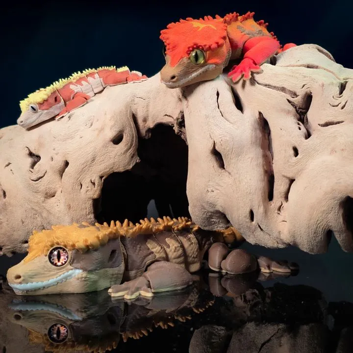 Crested Gecko - Articulated Lizard - Free 3D Print Model - MakerWorld