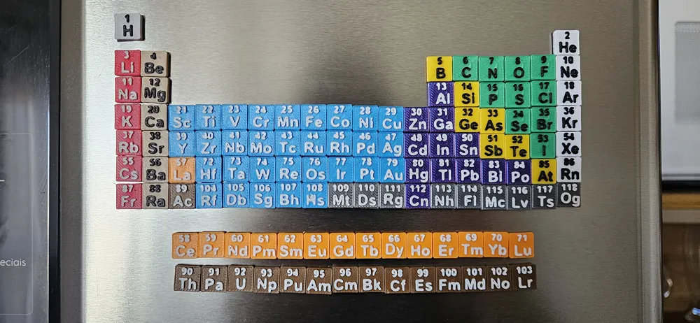 Periodic Table Fridge Magnets by Marofe MakerWorld: Download Free 3D Models