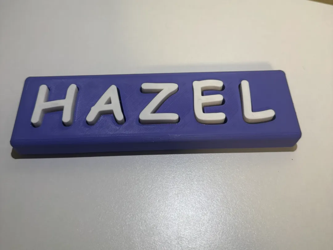 HAZEL - Name Puzzle - Free 3D Print Model - MakerWorld
