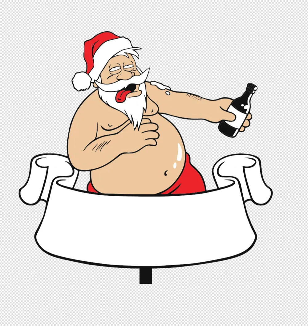 Drunk Santa Name Tag! (with Stand) by Oroboro - MakerWorld