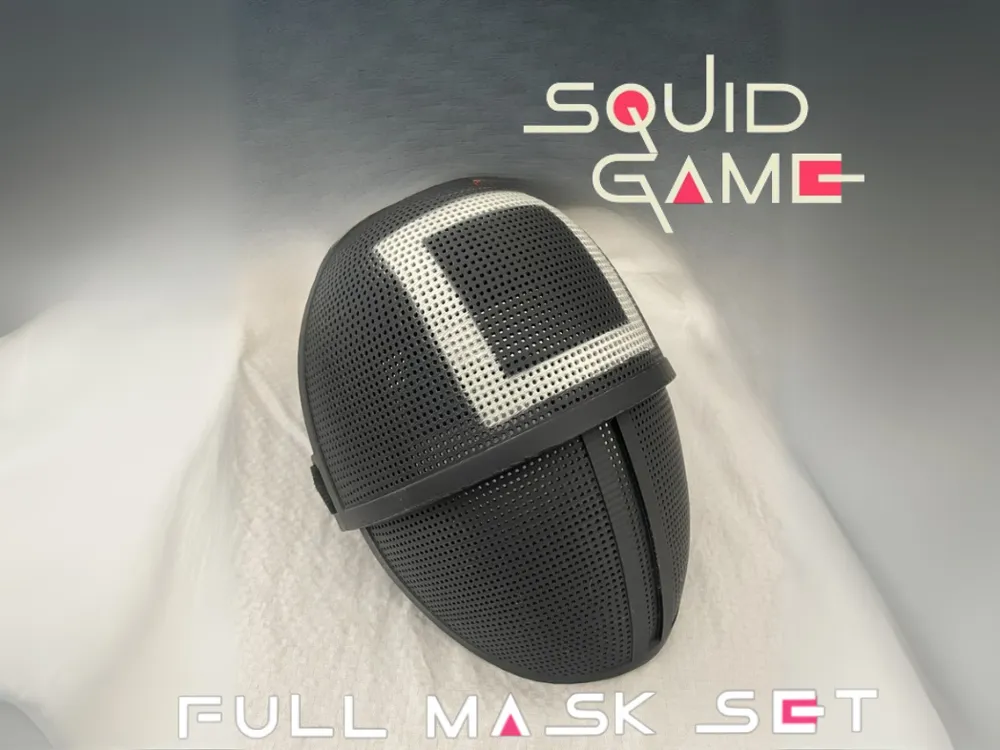 Full Squid Game Guards Mask Set Remixed by MayoMate™ MakerWorld ...