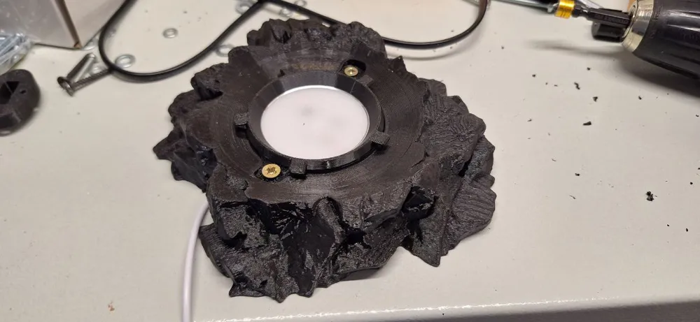 Bambulab LED kit remix Base rocciosa per lampada lunare - Free 3D Print ...