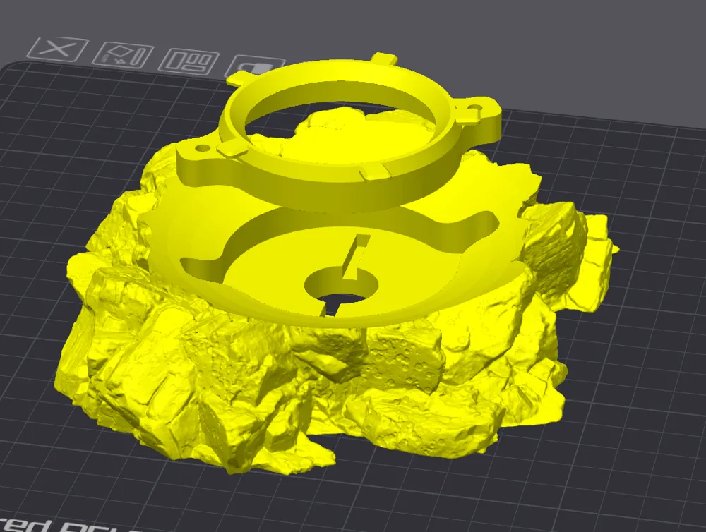 Bambulab LED kit remix Rock base for moon lamp - Free 3D Print Model ...