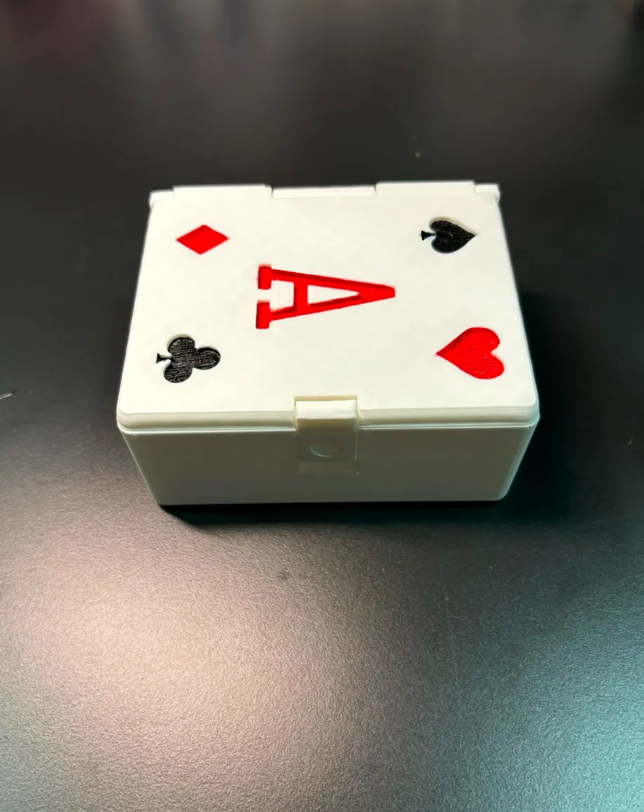 print in place hinged playing card box - Free 3D Print Model - MakerWorld