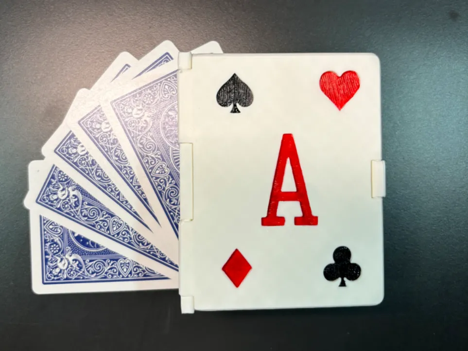 print in place hinged playing card box - Free 3D Print Model - MakerWorld