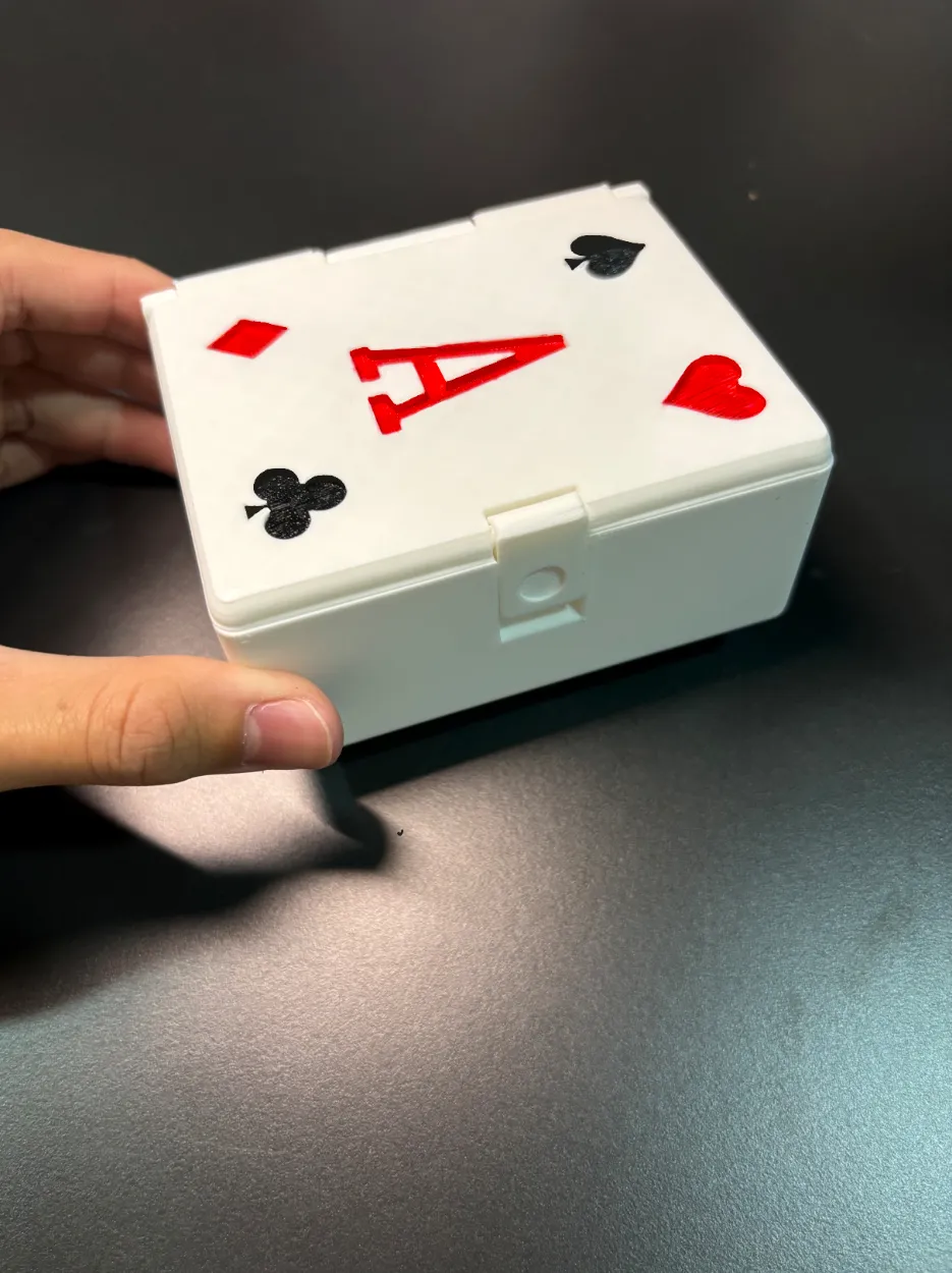 print in place hinged playing card box - Free 3D Print Model - MakerWorld